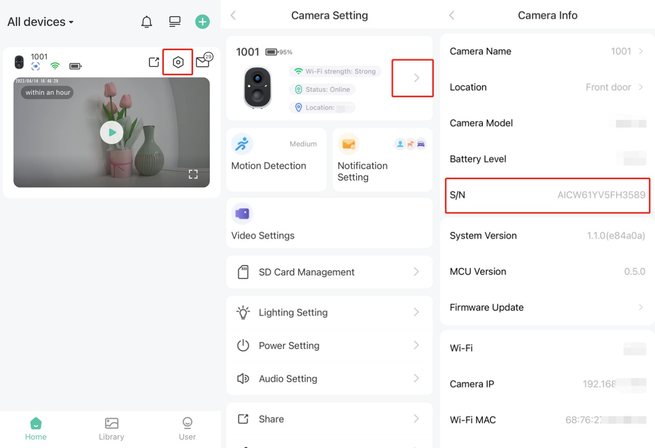 How to Find Your Camera’s Serial Number – VicoHome