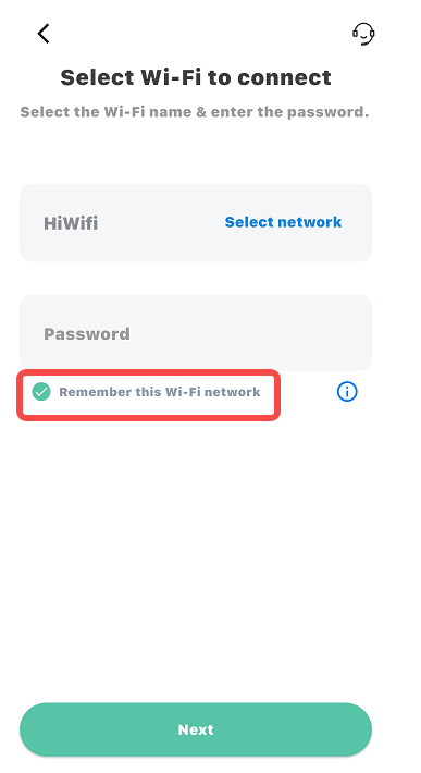 설치 중 Wi-Fi 네트워크 기억하기 – VicoHome